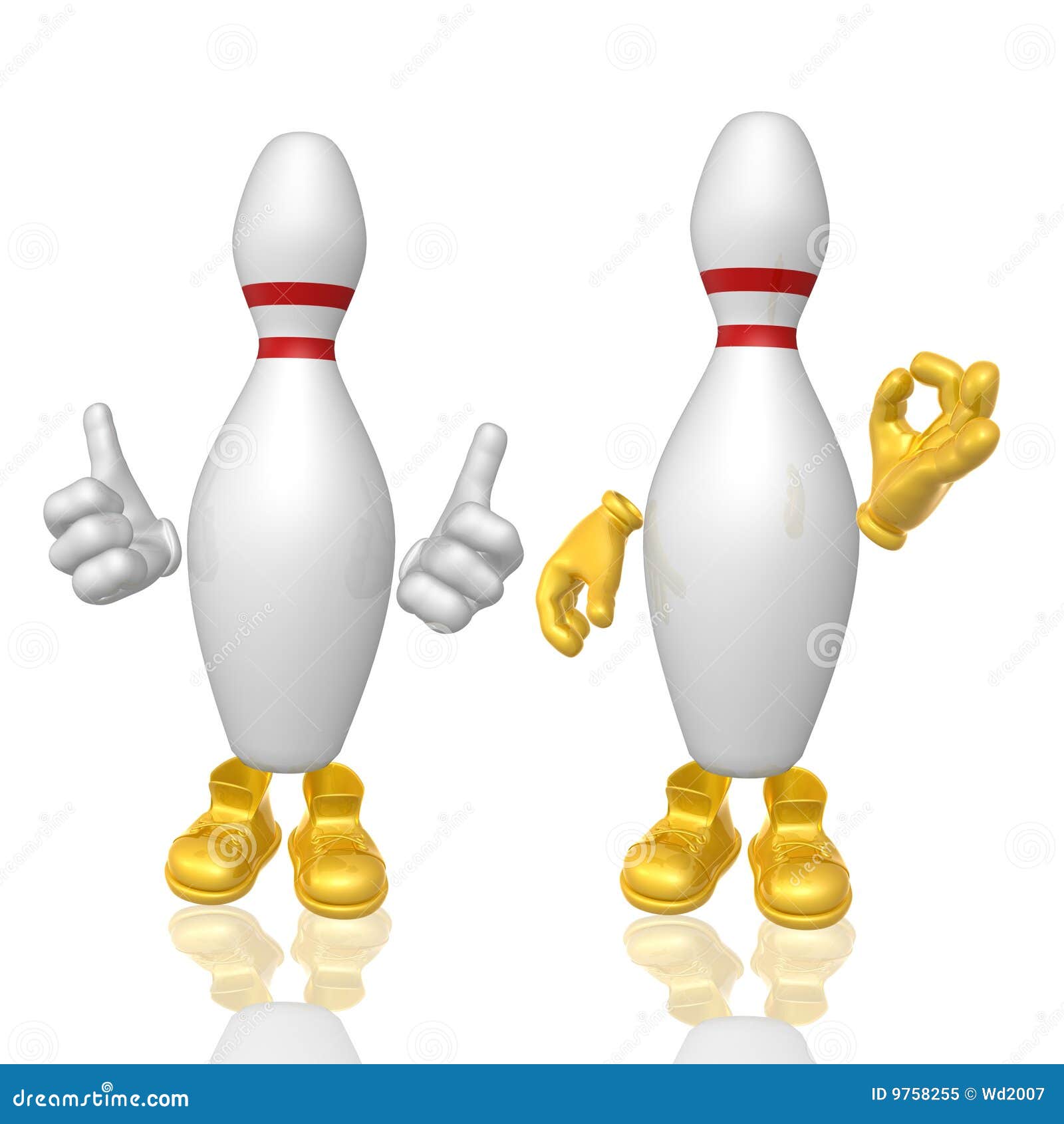 Bowling Pin 3d Mascot Figure Stock Illustration - Illustration of ...