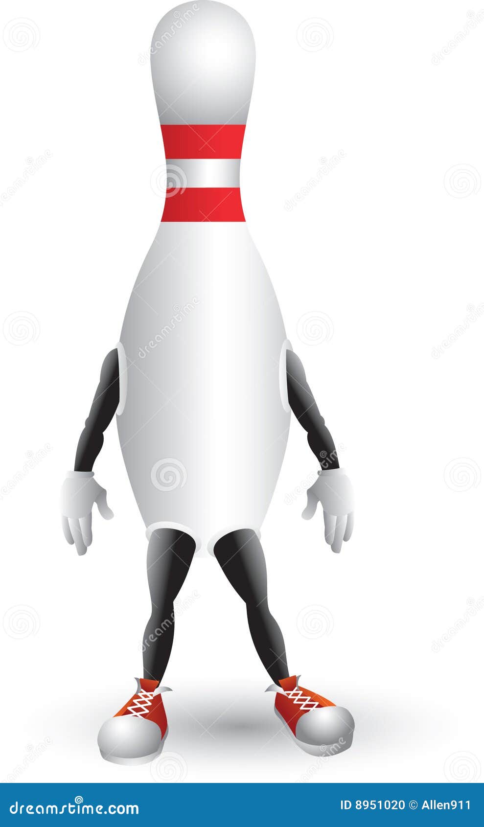 Bowling Pin Cartoon Man Picture. Image: 8951020