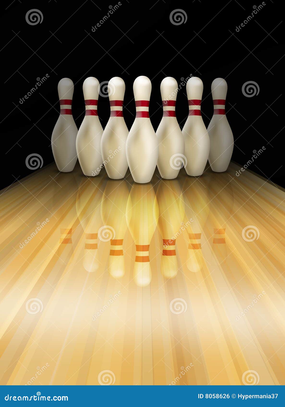 Bowling pins stock illustration. Illustration of play - 8058626
