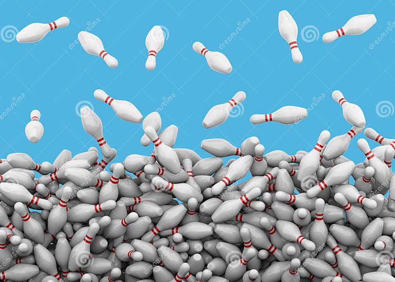 Bowling pins fall stock illustration. Illustration of objects - 65984312