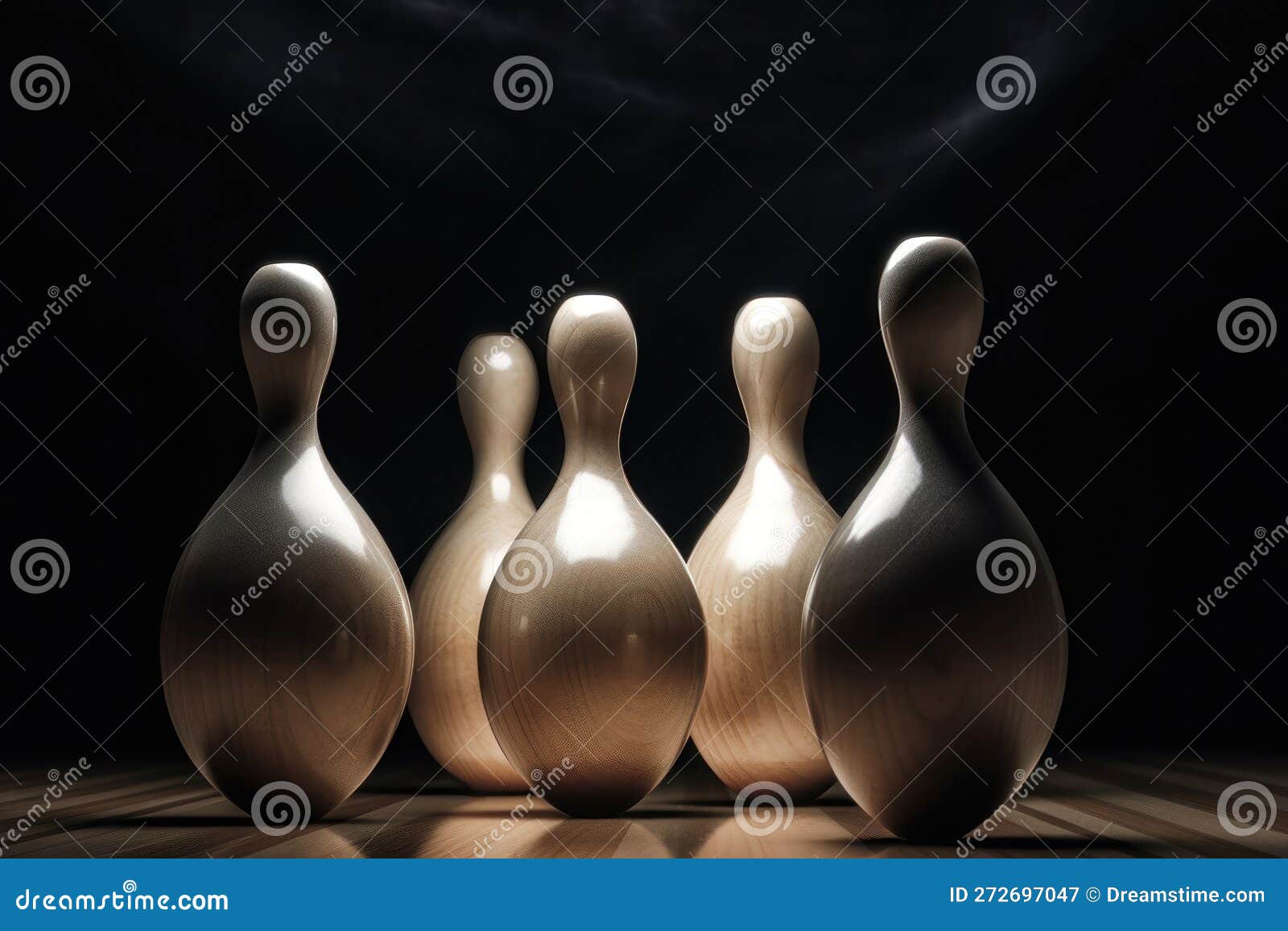 Bowling Pins in Motion. AI Generated Stock Illustration - Illustration ...