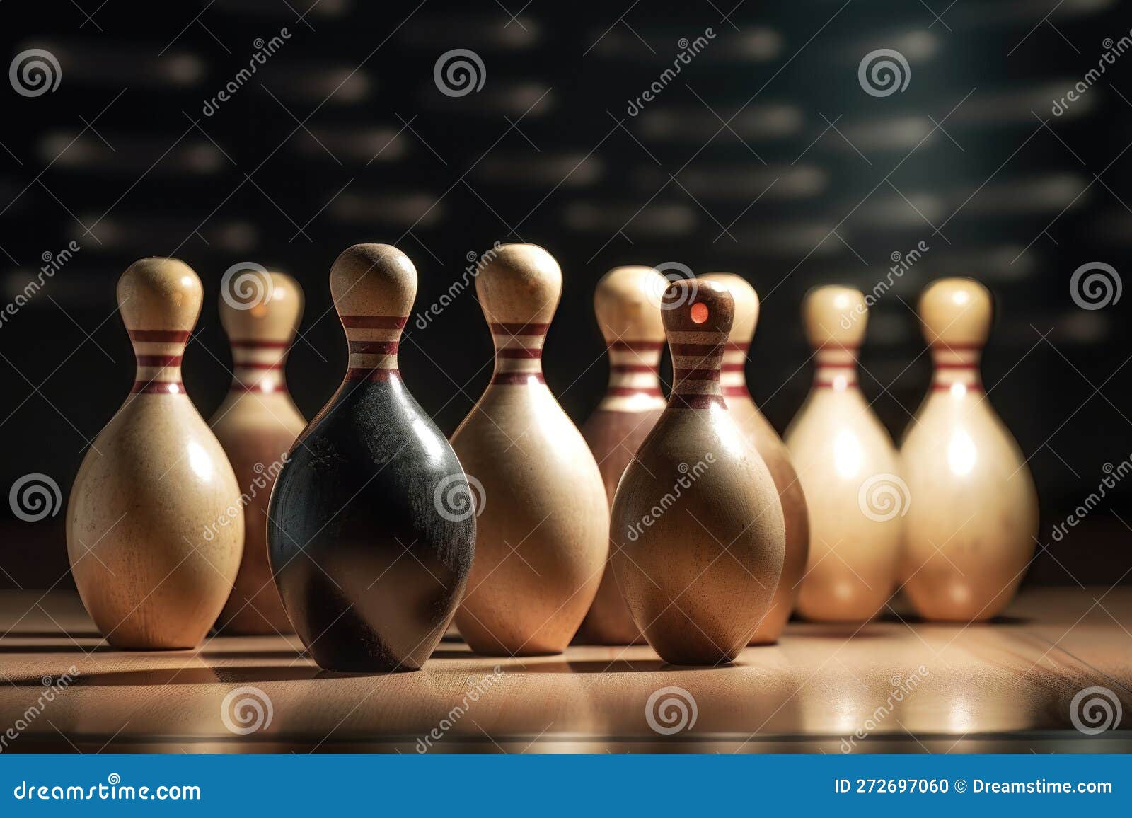 Bowling Pins in Motion. AI Generated Stock Illustration - Illustration ...