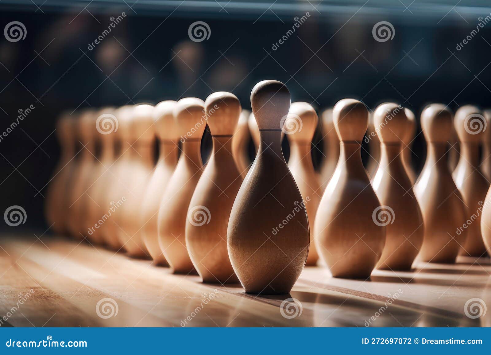 Bowling Pins in Motion. AI Generated Stock Illustration - Illustration ...