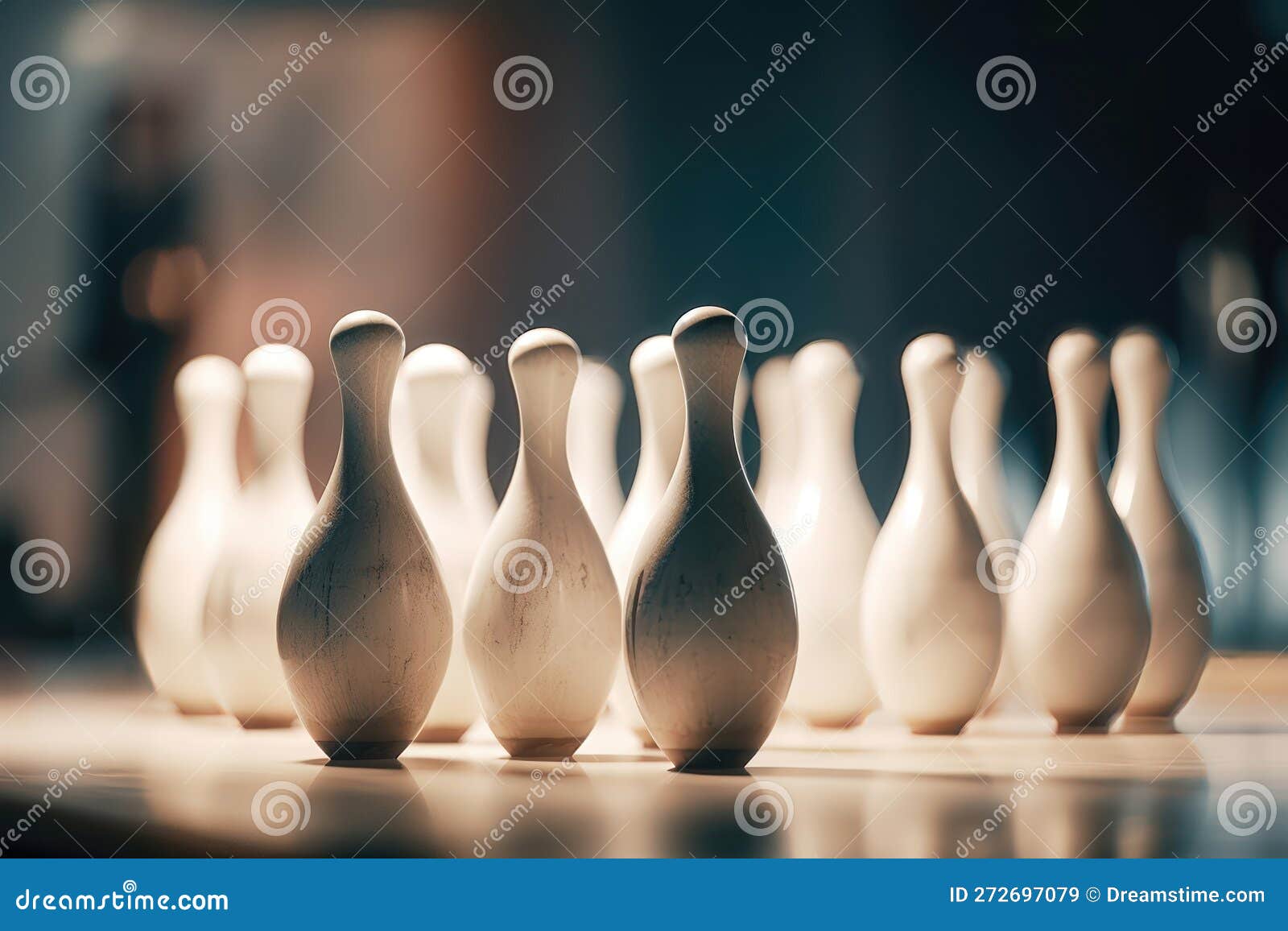 Bowling Pins in Motion. AI Generated Stock Illustration - Illustration ...