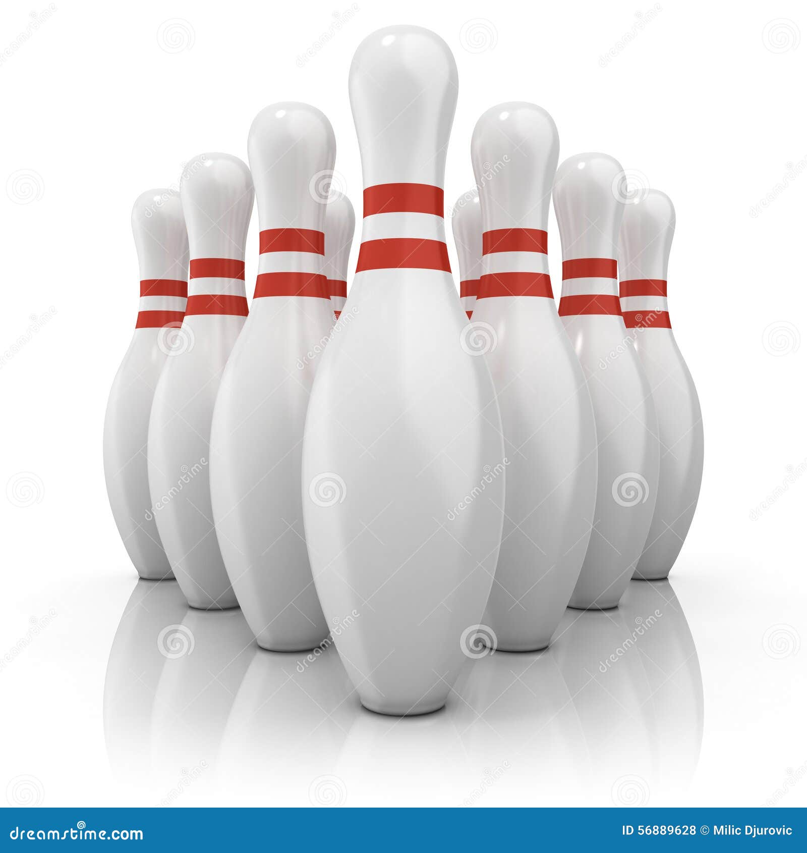 Bowling Ball Front Bowling Pins Isolated White Stock Illustrations – 32 ...