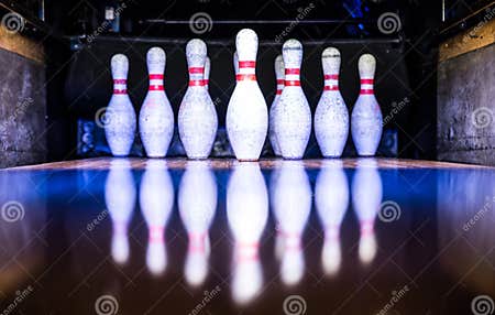 Bowling pins stock photo. Image of spare, scoring, activity - 63016314