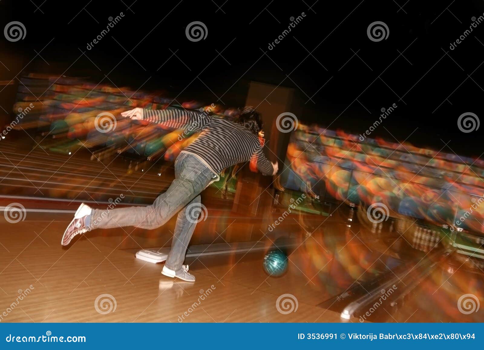 Bowling player stock image. Image of people, motion, roll - 3536991