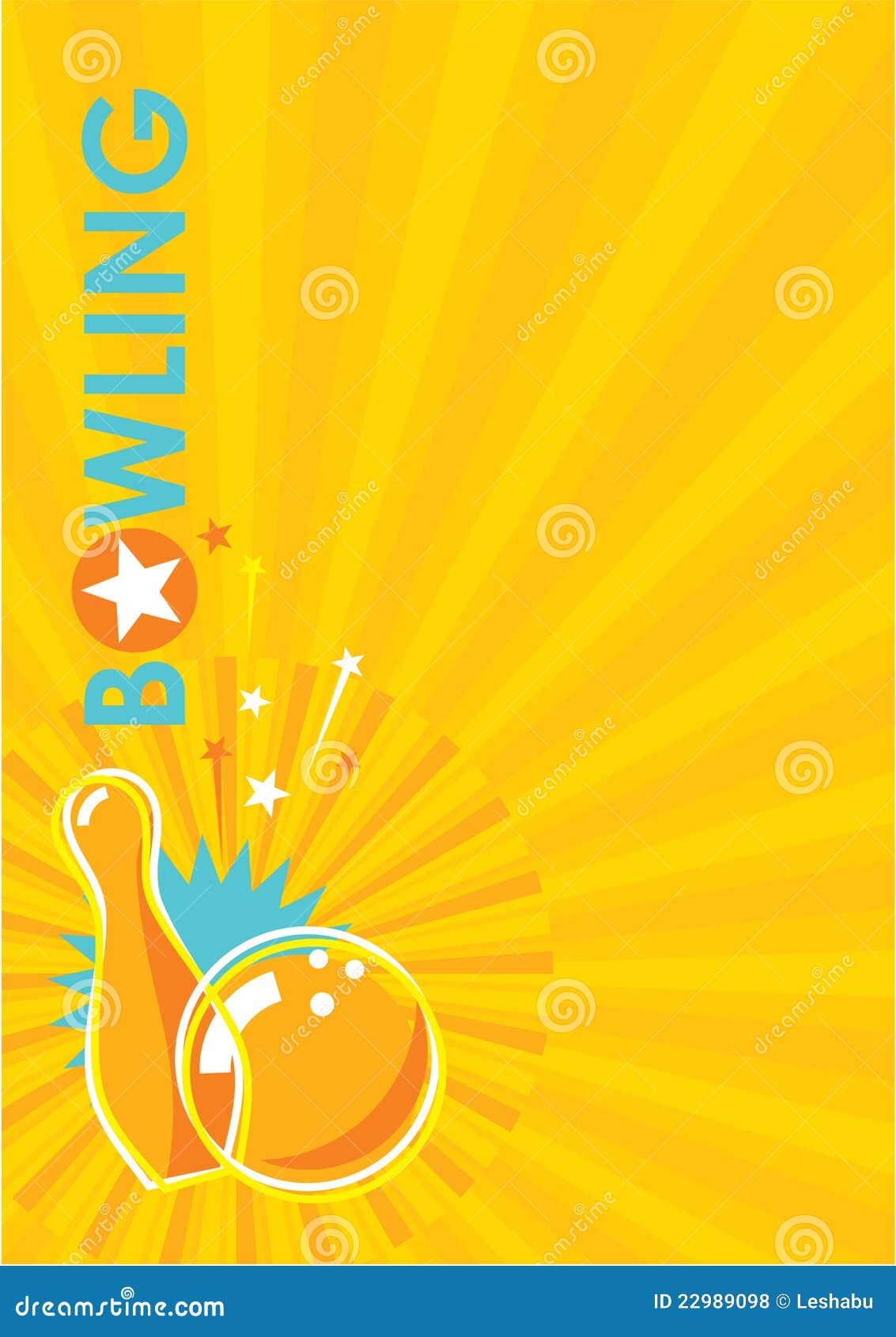 Bowling Poster Background stock vector. Illustration of sport - 22989098