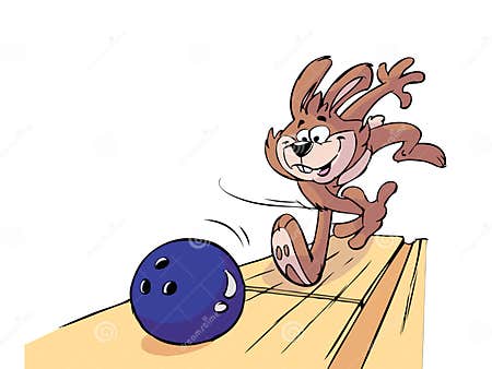 Bowling rabbit stock illustration. Illustration of bowl - 13251540