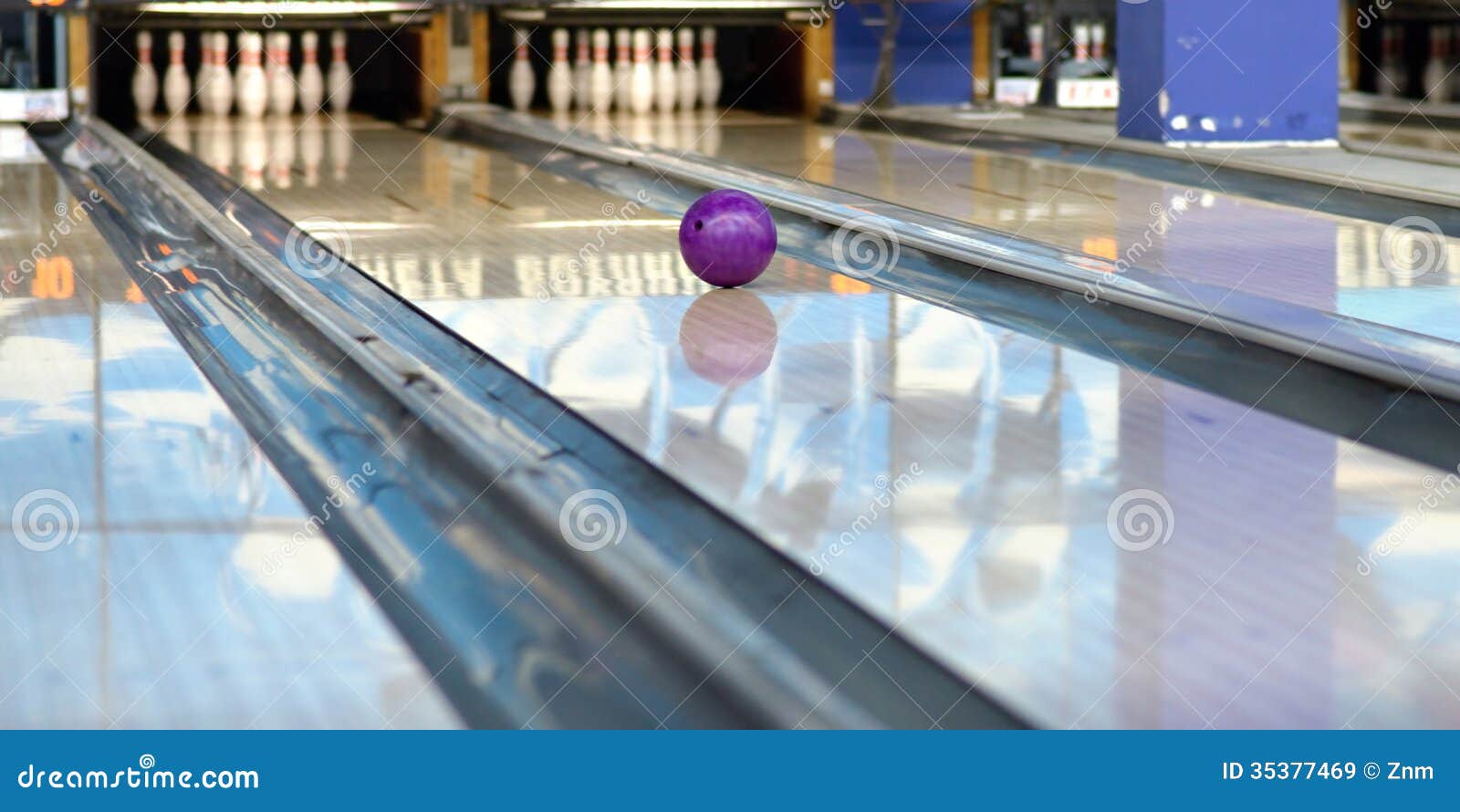 Bowling stock image. Image of alley, pins, floor, play - 35377469