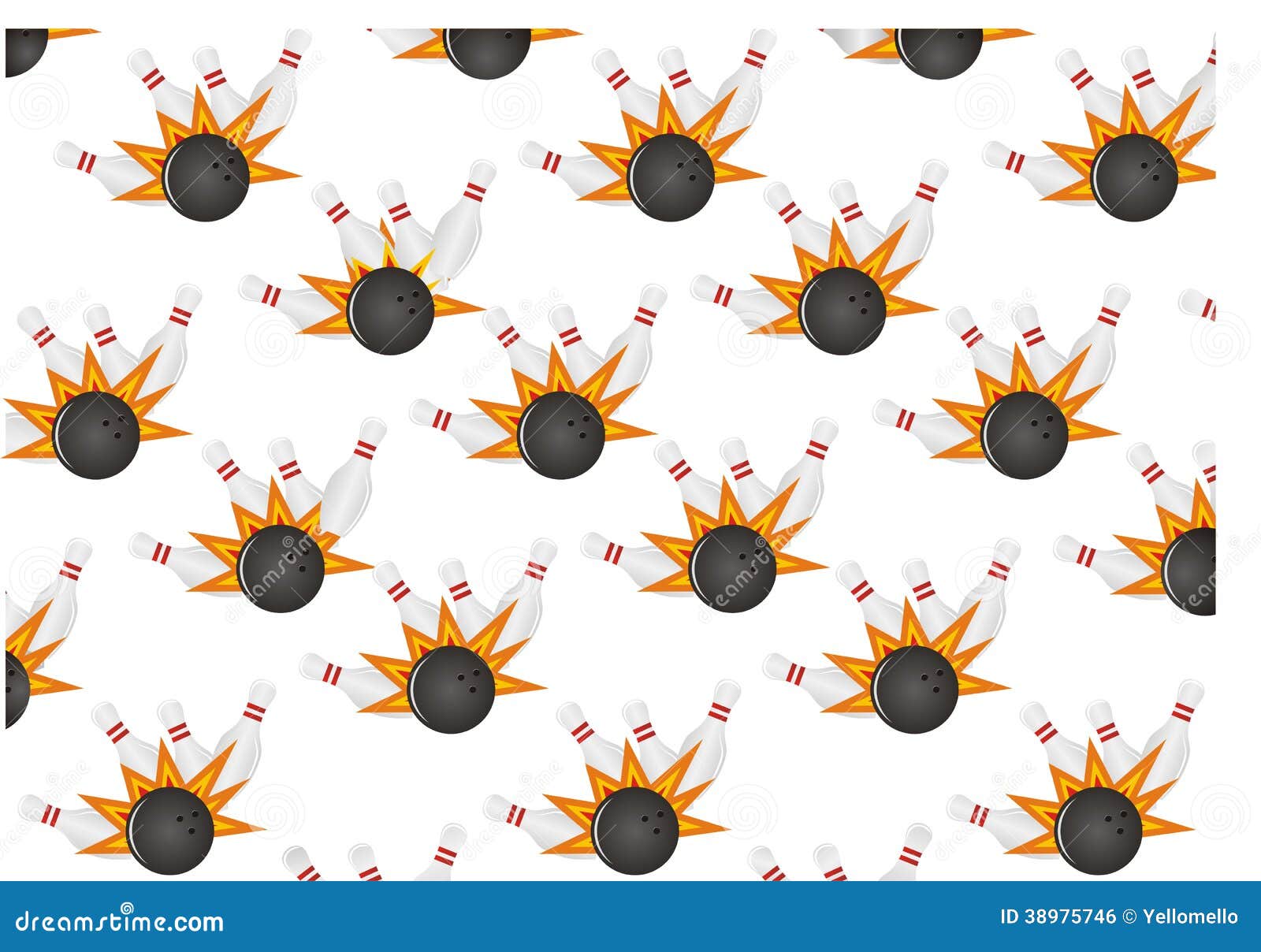 Bowling seamless pattern stock illustration. Illustration of hand ...