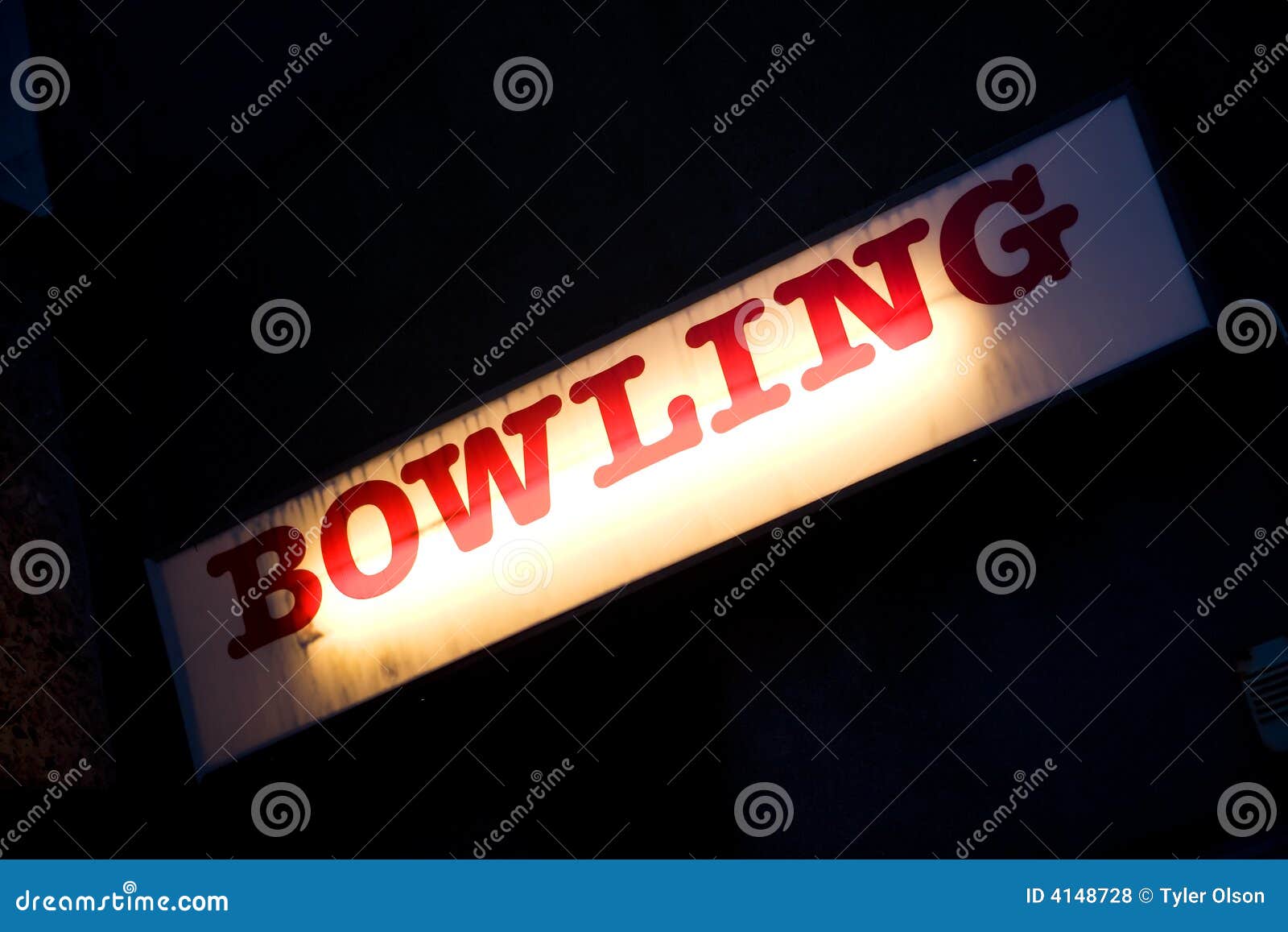 Bowling sign stock photo. Image of bowling, sign, small - 4148728