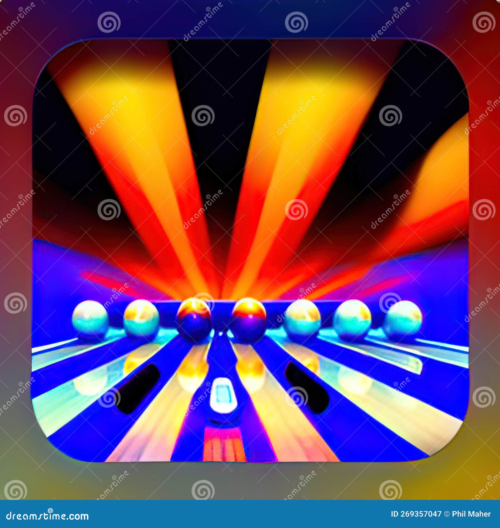 Bowling Software App Style Icon. Generative AI. Stock Illustration ...