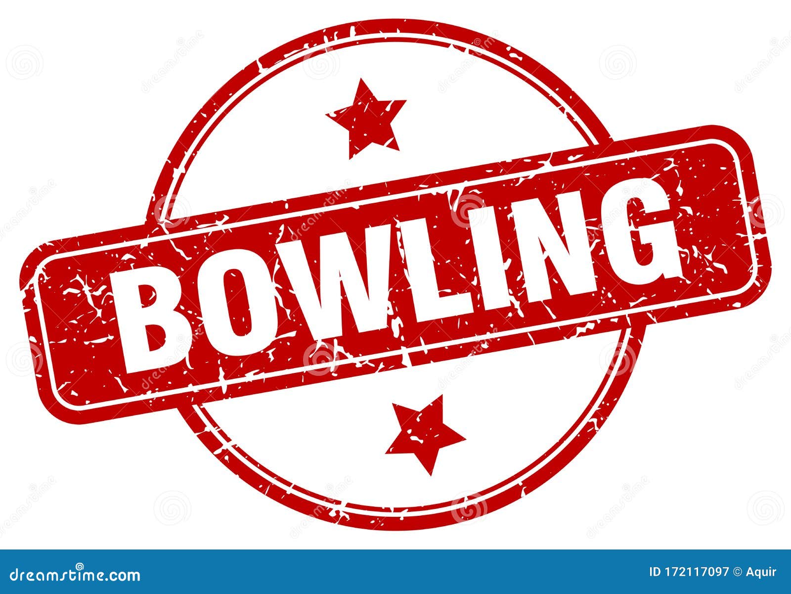 Bowling Stamp. Bowling Round Grunge Sign Stock Vector - Illustration of ...