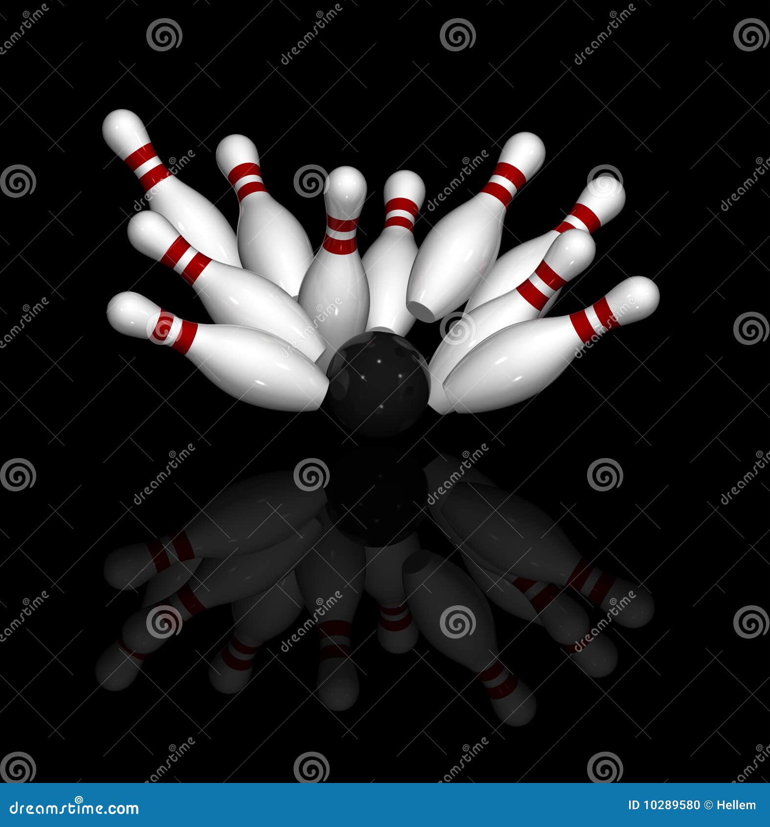 Bowling Strike stock illustration. Illustration of competition - 10289580