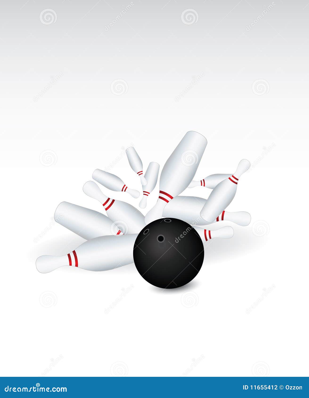 Bowling strike stock vector. Illustration of leisure - 11655412