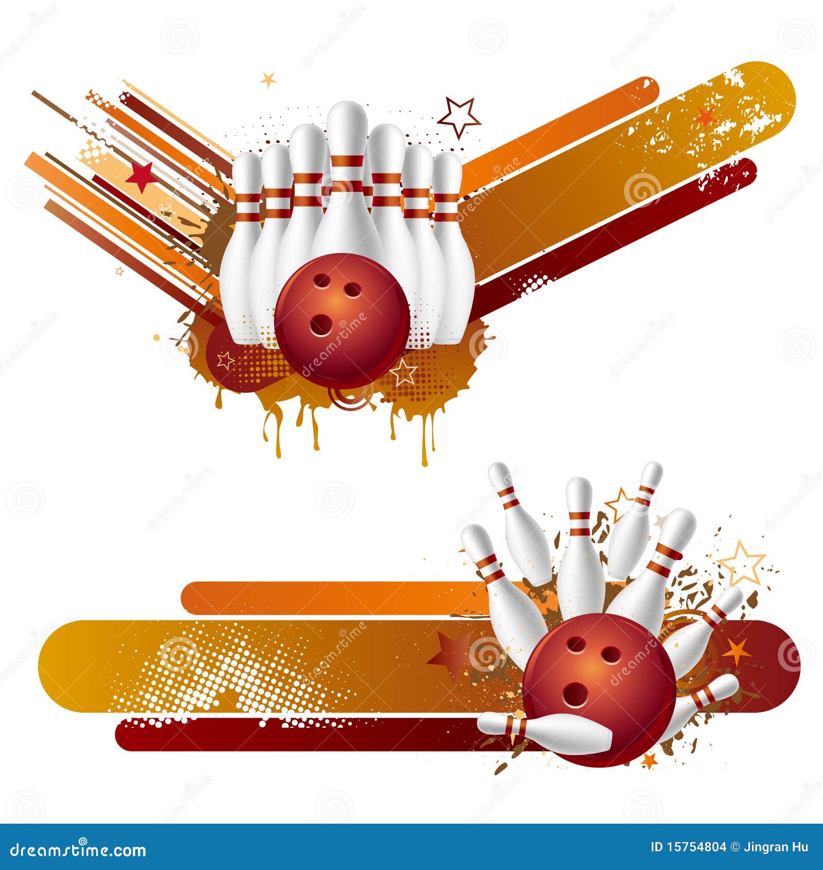 Bowling strike stock vector. Illustration of floral, competition - 15754804