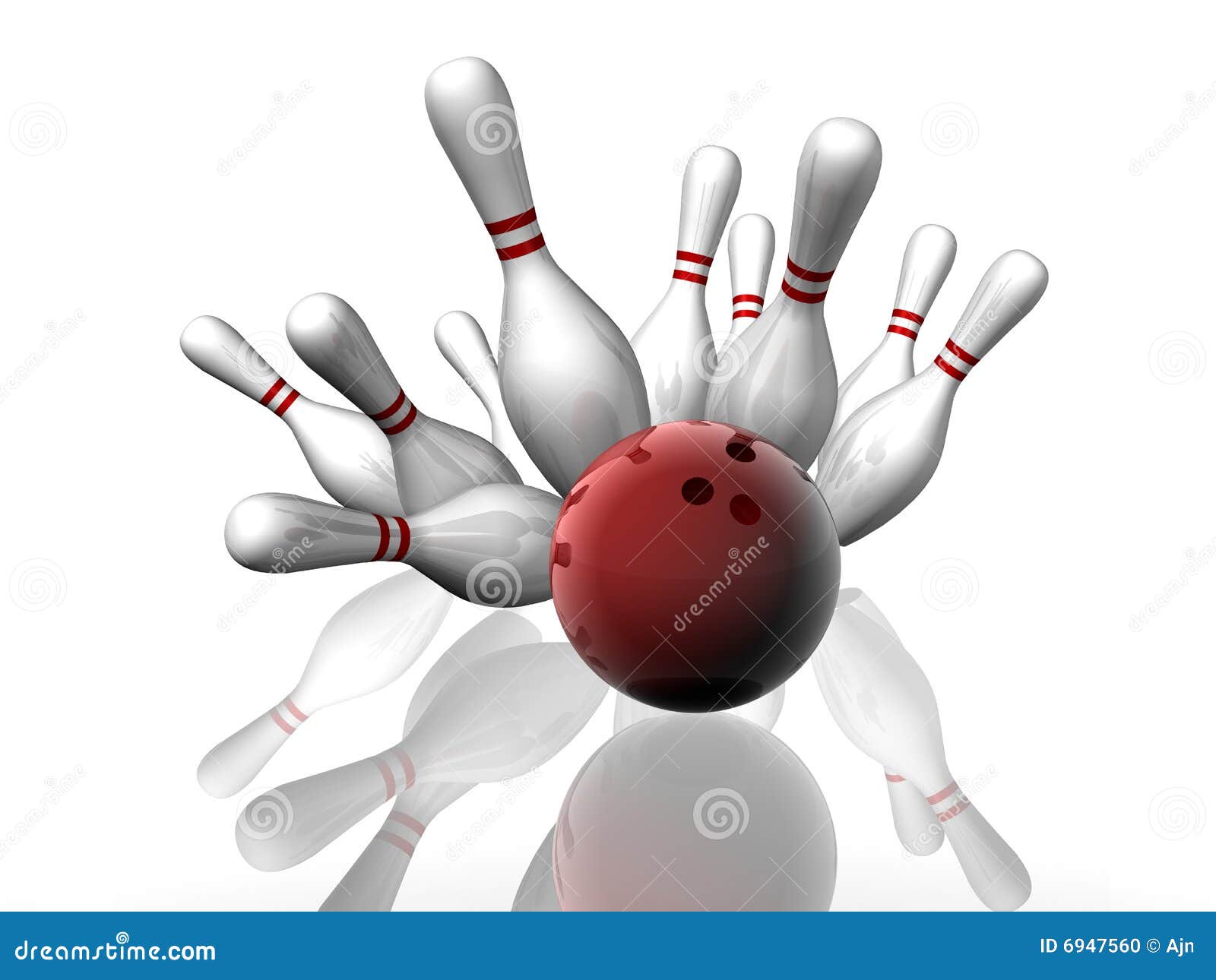 Bowling Strike Template. Tv Size Banner. Vector Clip Art Illustration ...