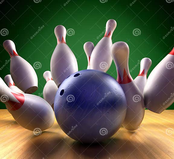 Bowling Strike stock image. Image of compete, dimensional - 7589999