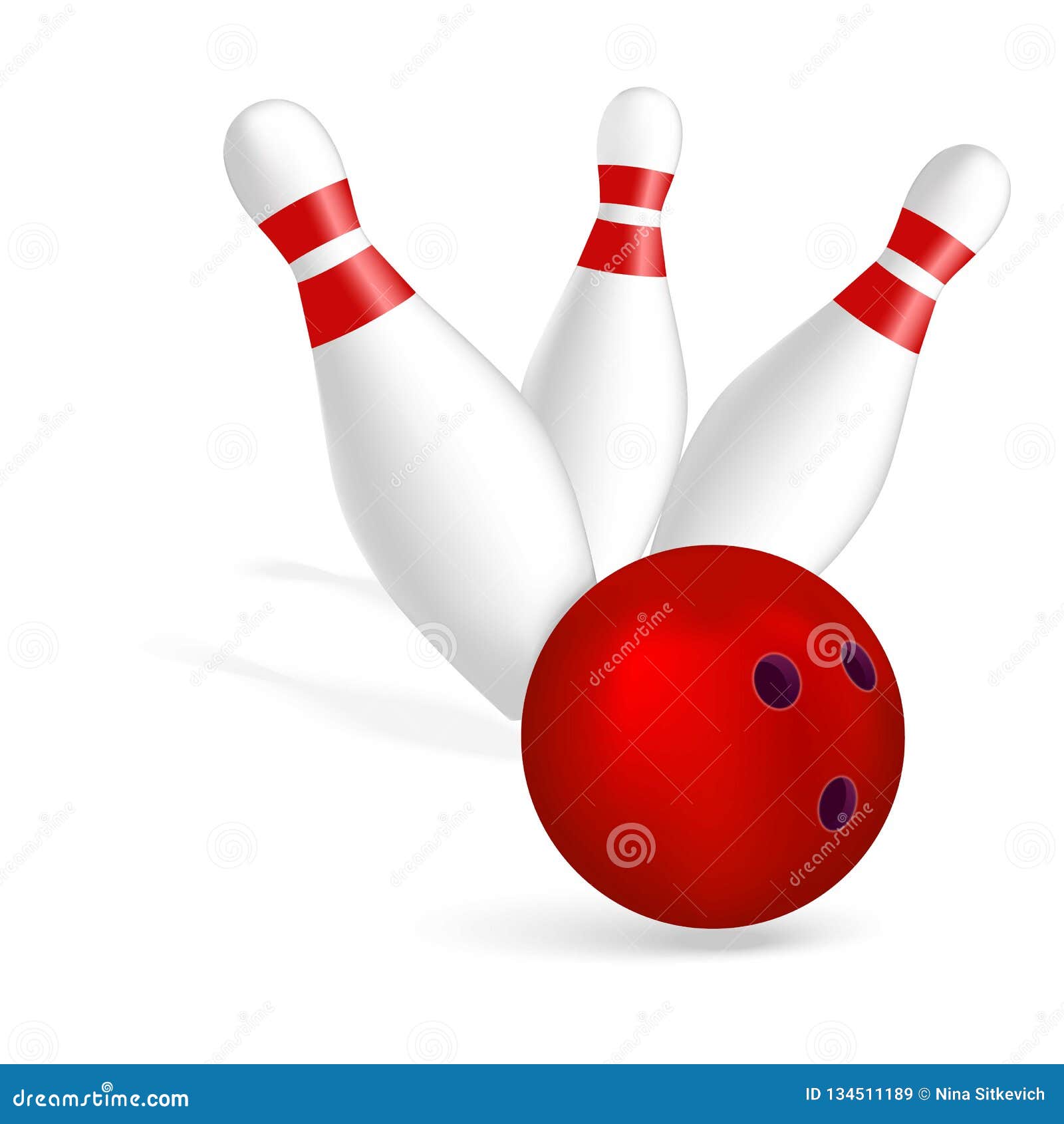 Bowling Strike Icon, Realistic Style Stock Vector - Illustration of ...