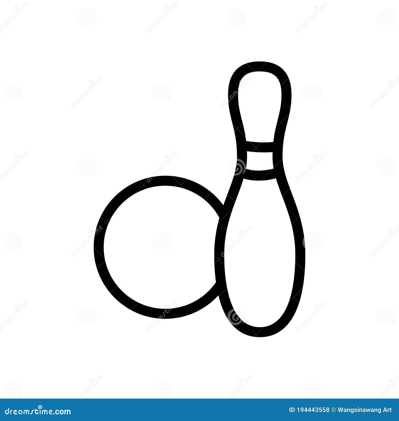 Bowling symbol stock vector. Illustration of shot, professional - 194443558