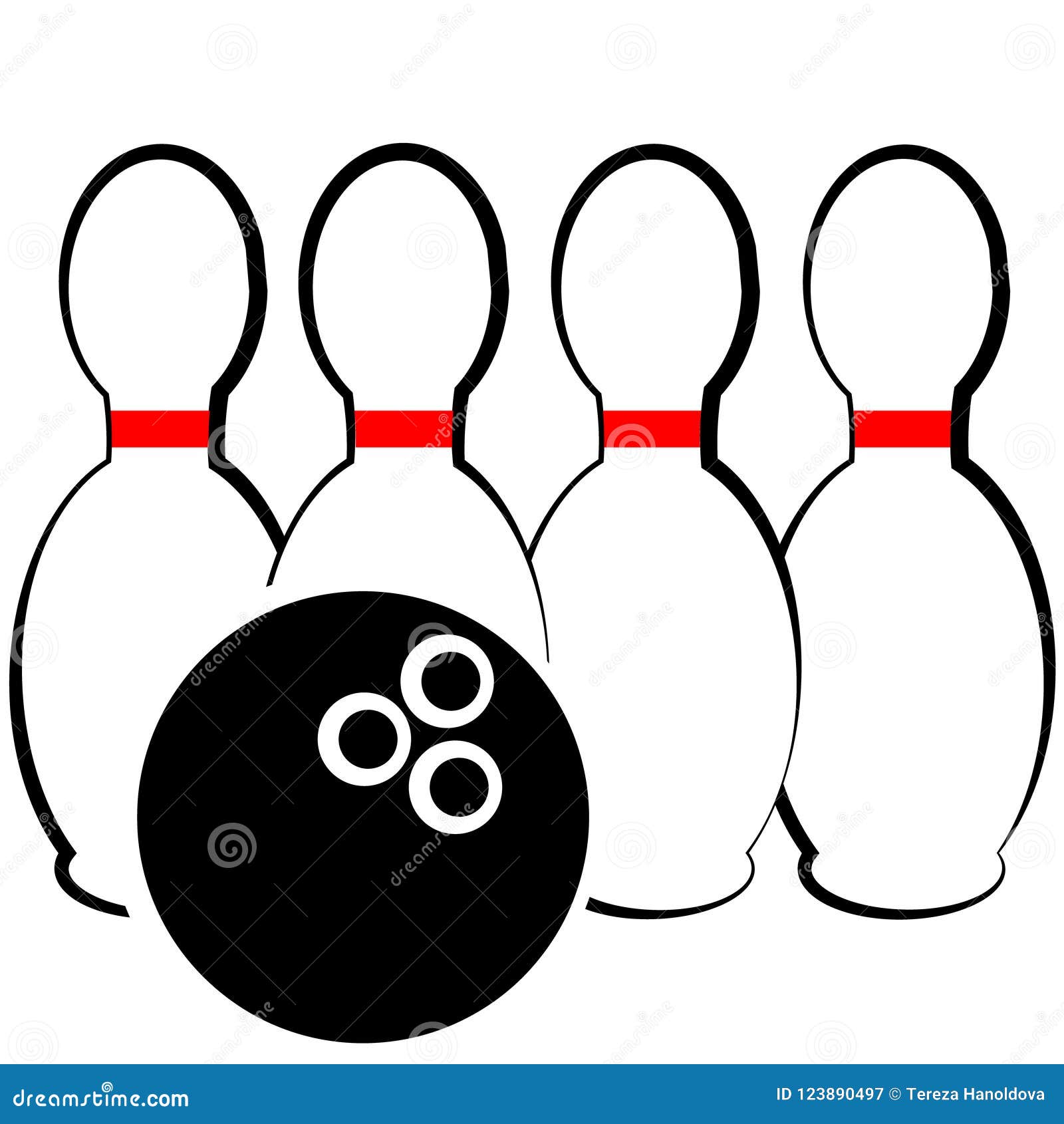 Bowling Symbol Isolated On White Background Stock Vector - Illustration ...