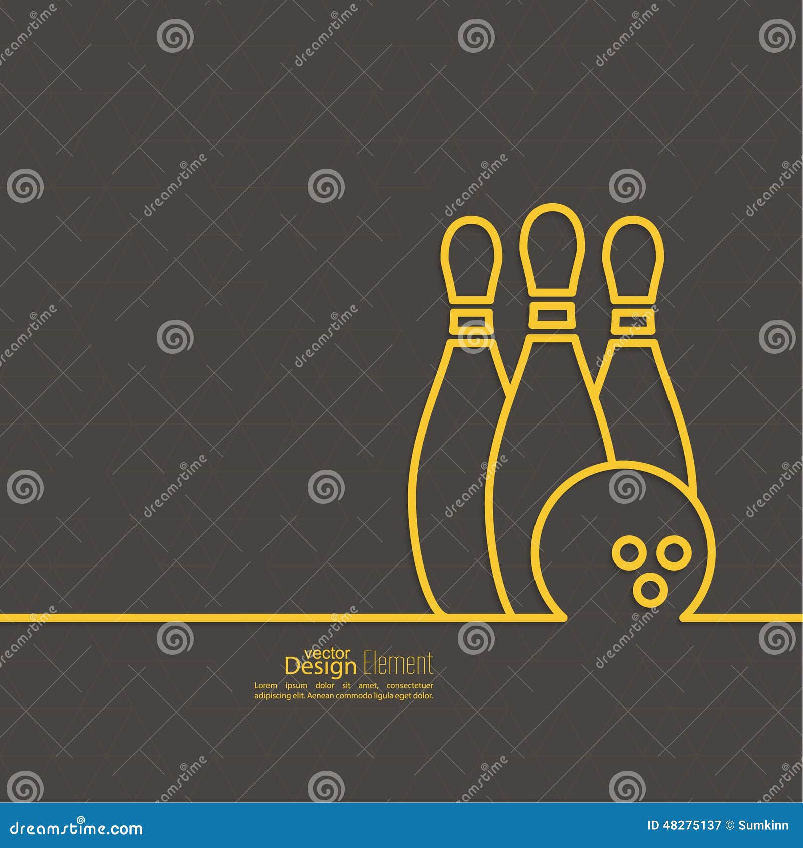 Bowling. Vector Abstract Background. Stock Vector - Illustration of ...