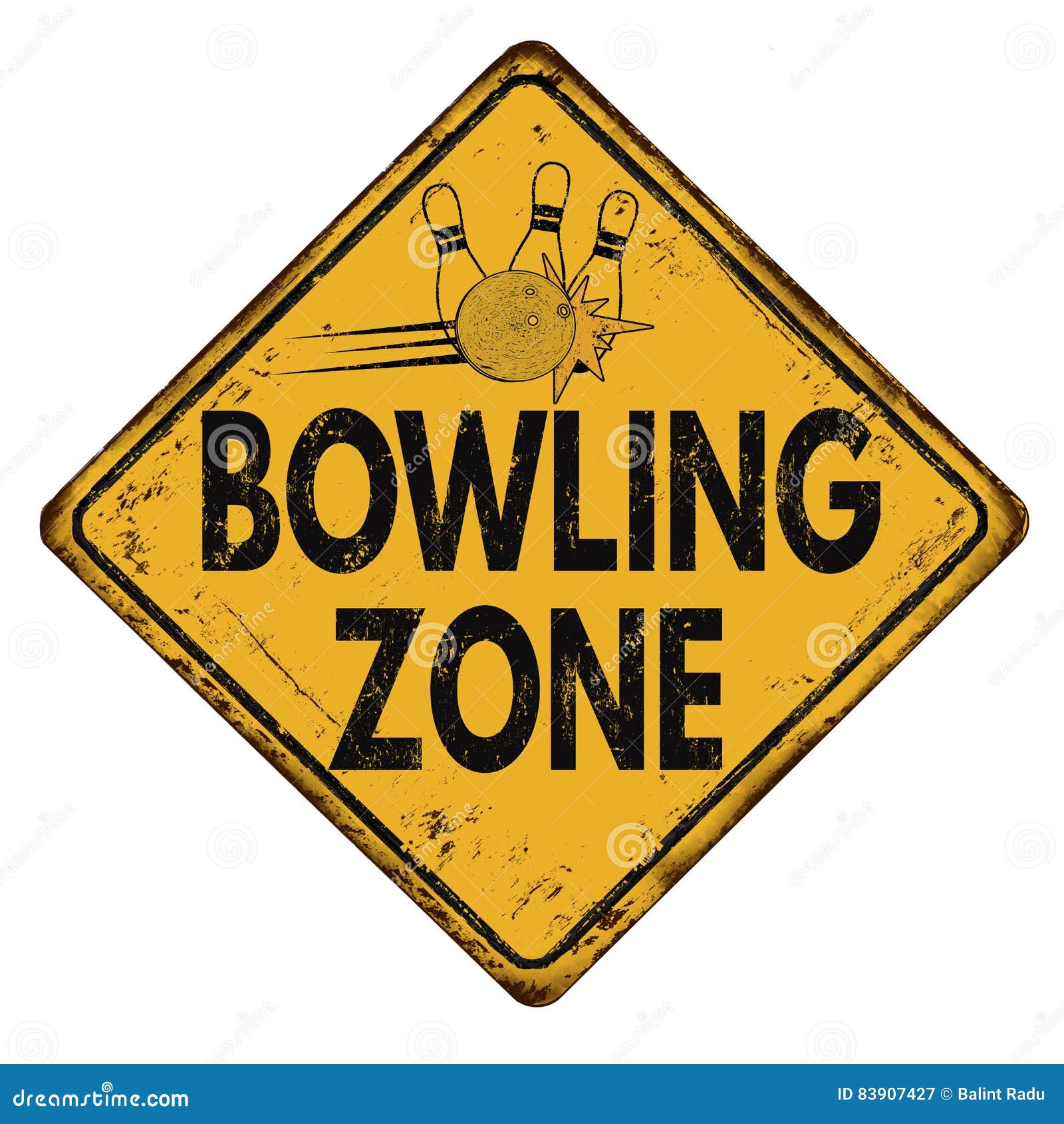 Bowling Vintage Logo, Transparent Sign With Wreath Cartoon Vector ...