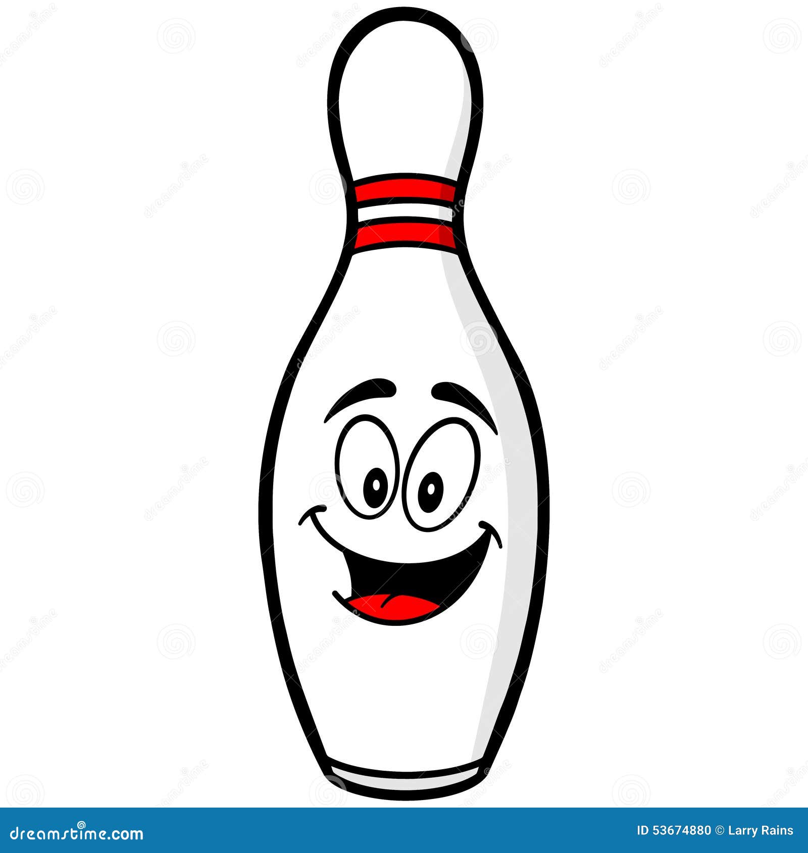 Bowlingspiel Pin Mascot vektor abbildung. Illustration von zeichen ...