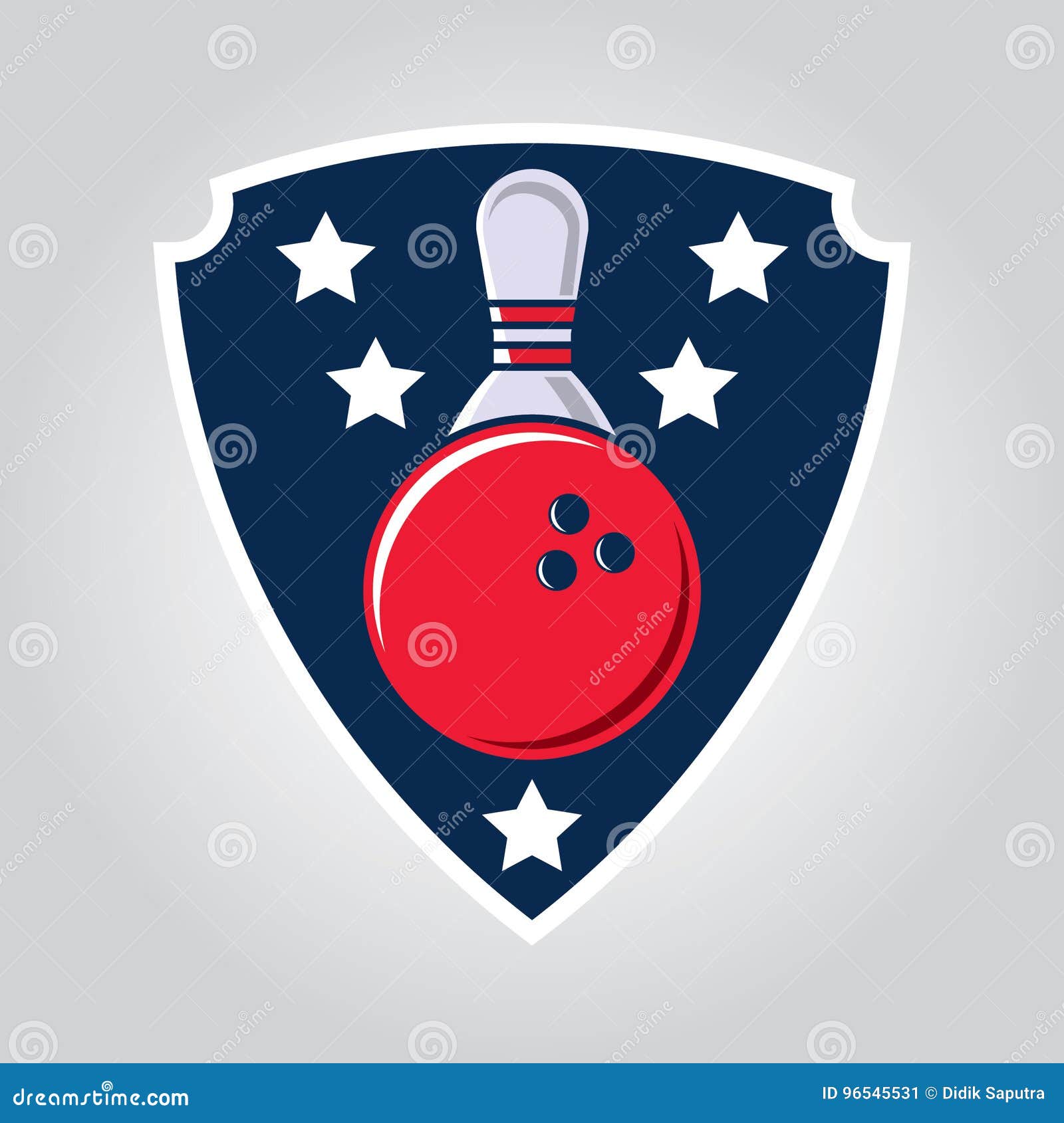 Bowlingspiellogo-Designschablone Vektor Abbildung - Illustration von ...