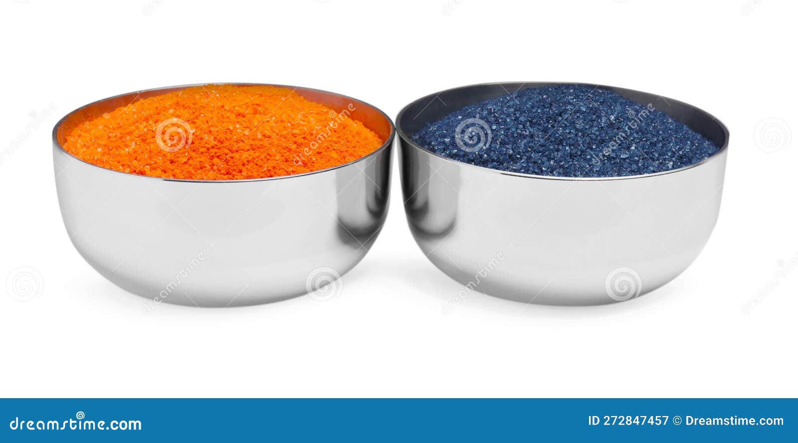 Bowls with Food Coloring on White Background Stock Image - Image of ...