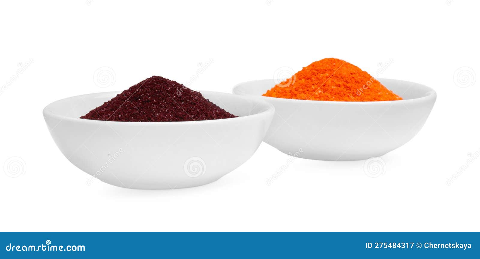 Bowls with Food Coloring on White Background Stock Image - Image of ...