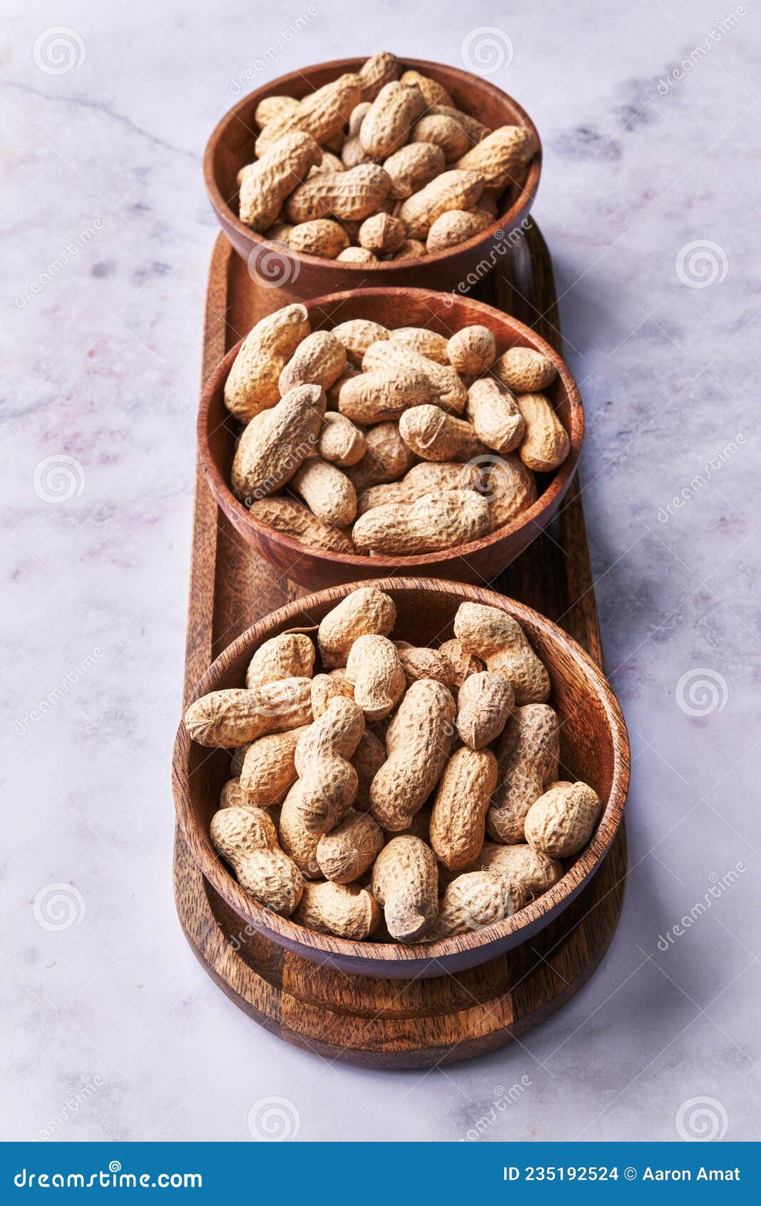 Bowls of Peanuts with Shell on a Marble Surface Stock Photo - Image of ...