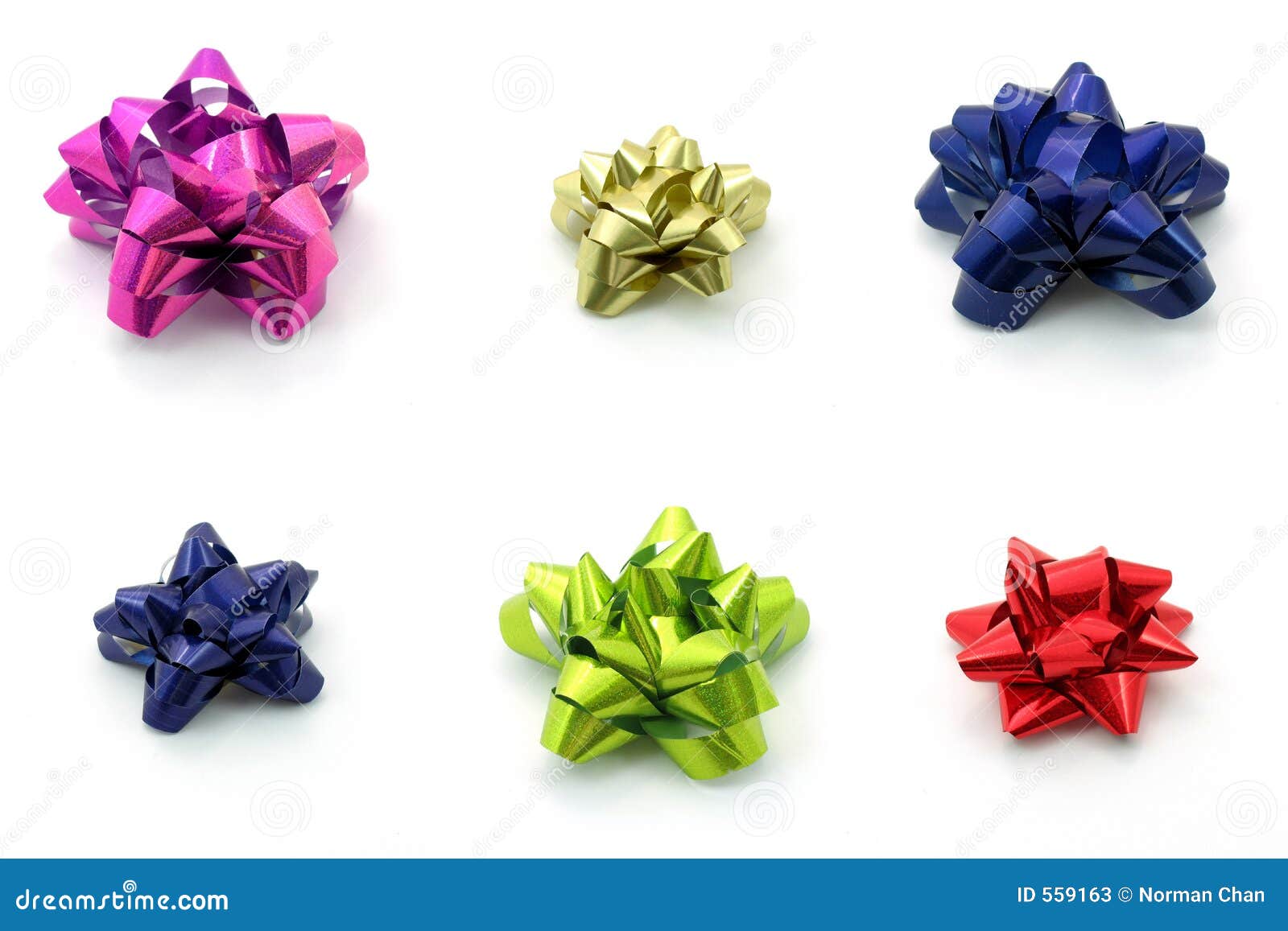 Bows in different color stock image. Image of holly, gifts - 559163