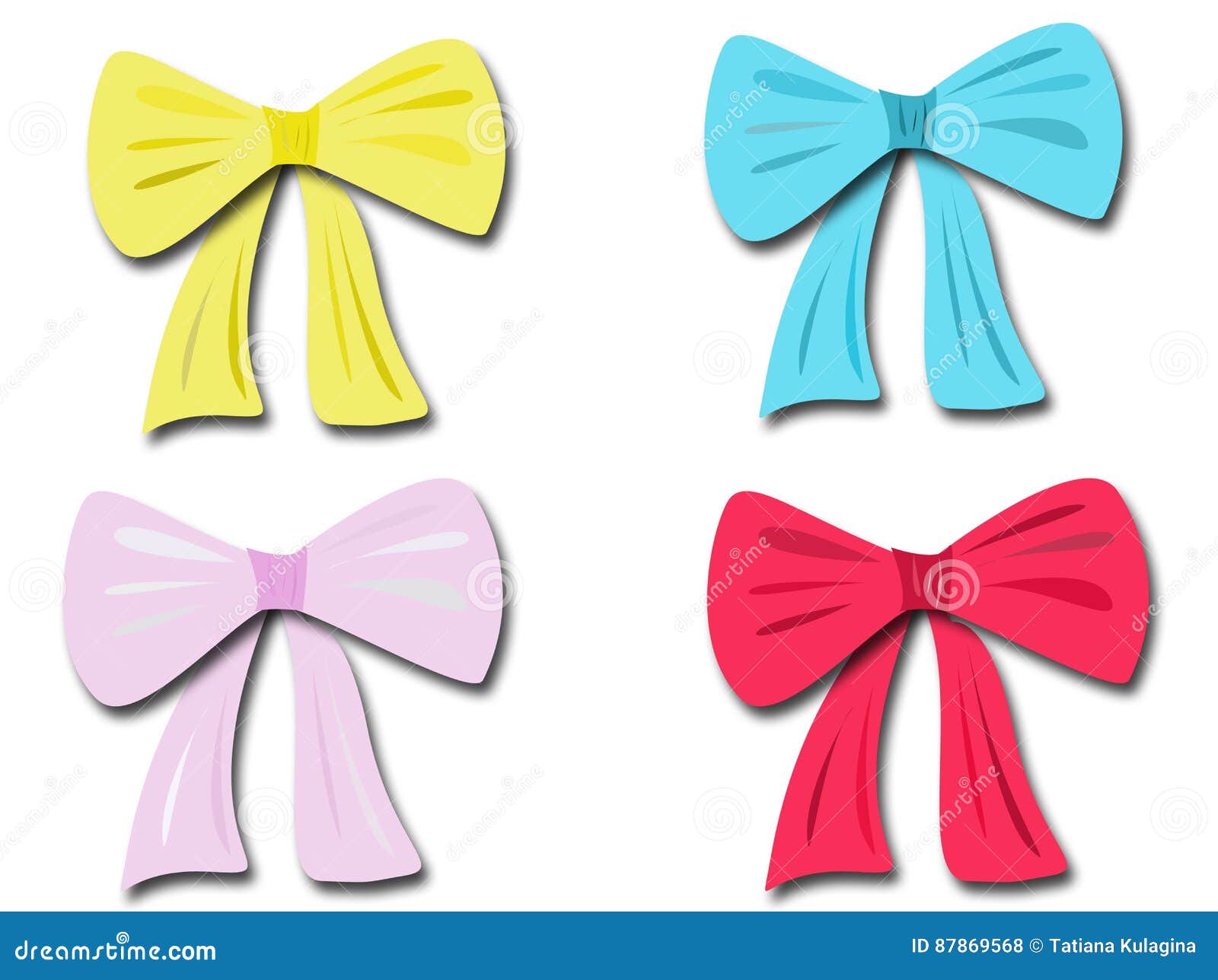 Bows of different colors stock photo. Illustration of element - 87869568