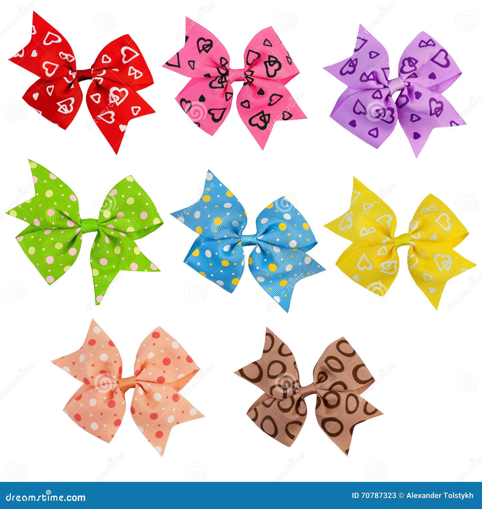 Bows Set of Different Colors Stock Illustration - Illustration of ...