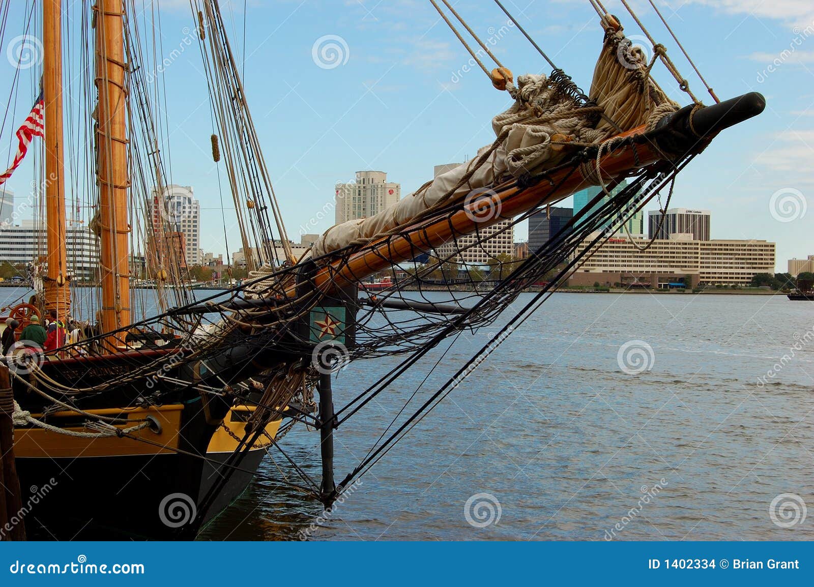 Bowsprit stock photo. Image of schooner, masts, staysail - 1402334
