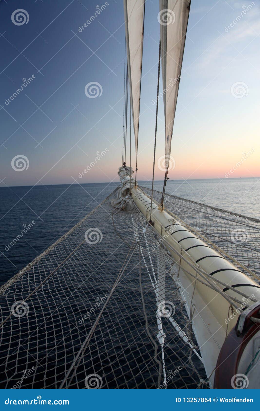 Bowsprit of Sailing Clipper Stock Photo - Image of horizon, sailing ...