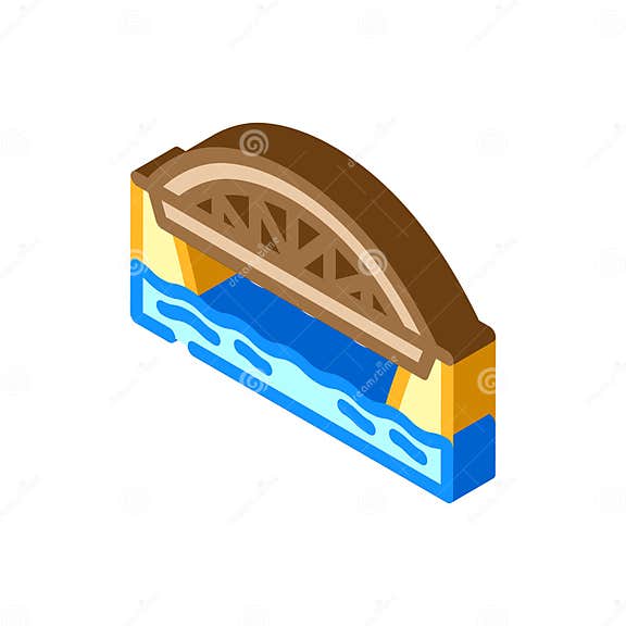 Bowstring Bridge Isometric Icon Vector Illustration Stock Vector ...