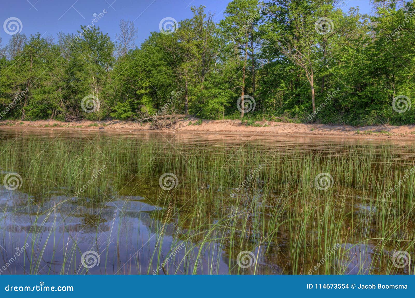 Bowstring Lake is Part of the Leech Lake Native American Reserva Stock ...