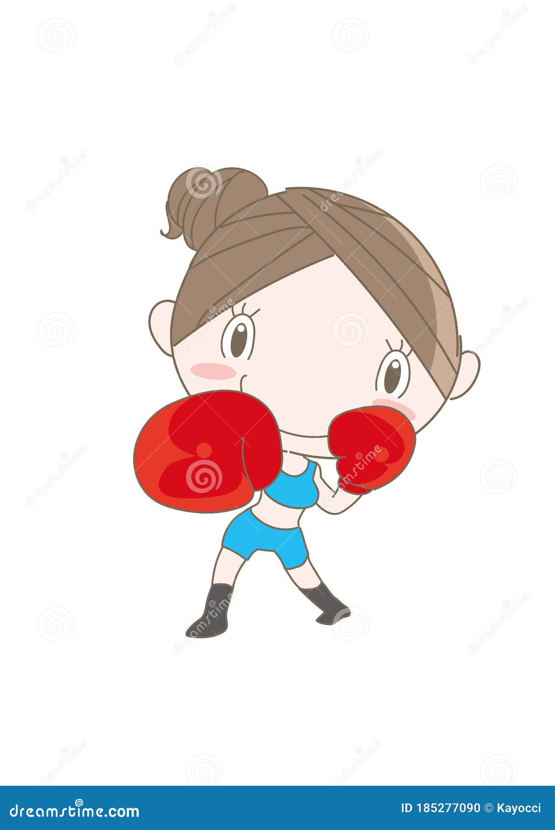 Boxercise Pose - Woman Enjoying Fitness Stock Vector - Illustration of ...