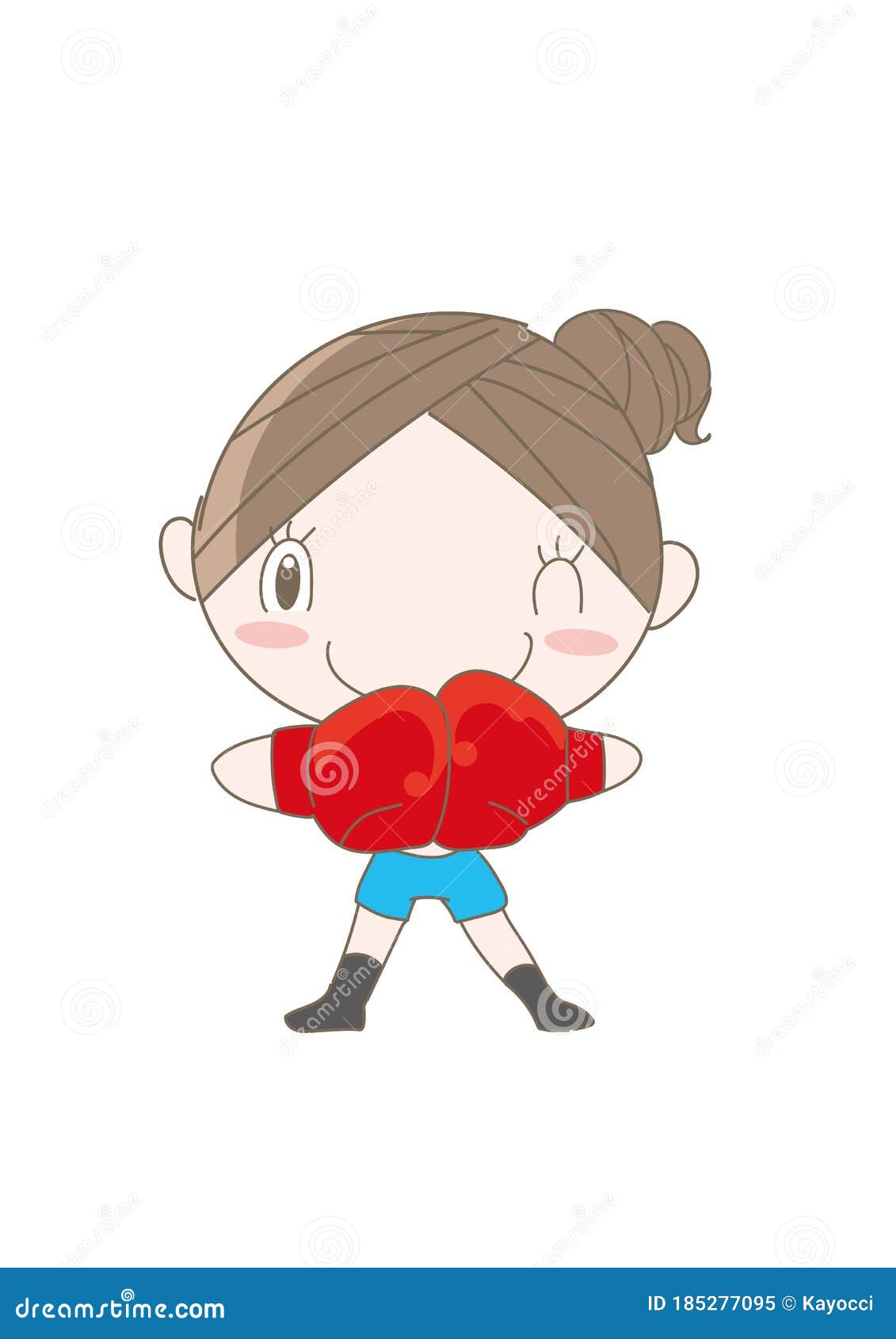 Boxercise Pose - Woman Enjoying Fitness Stock Vector - Illustration of ...