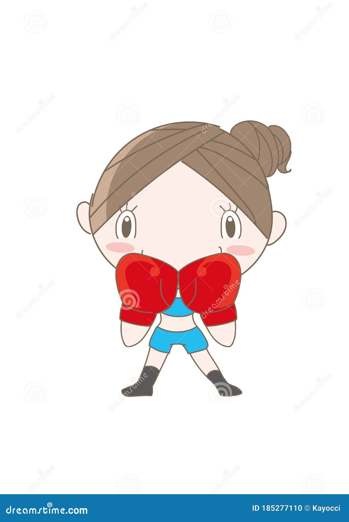 Boxercise Pose - Woman Enjoying Fitness Stock Vector - Illustration of ...