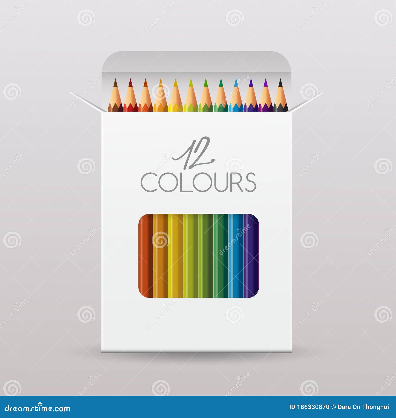 Colored Pencil Packaging : Paper Box : Vector Illustration Stock Vector ...