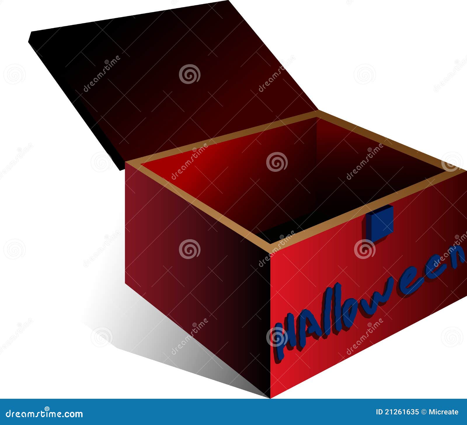 The Box stock vector. Illustration of dark, wooden, halloween - 21261635