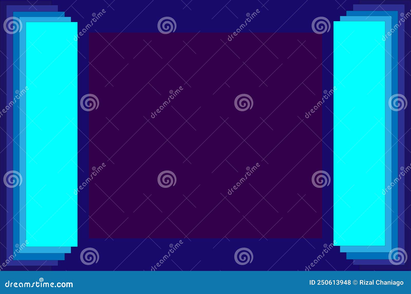 Illustration And Clipart. Blue Gradient Box With Background Dark Purple ...