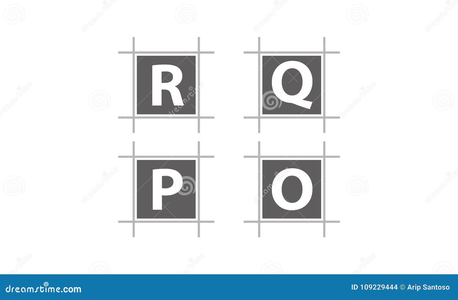 Box Abbreviation Template Set Stock Vector - Illustration of logotype ...