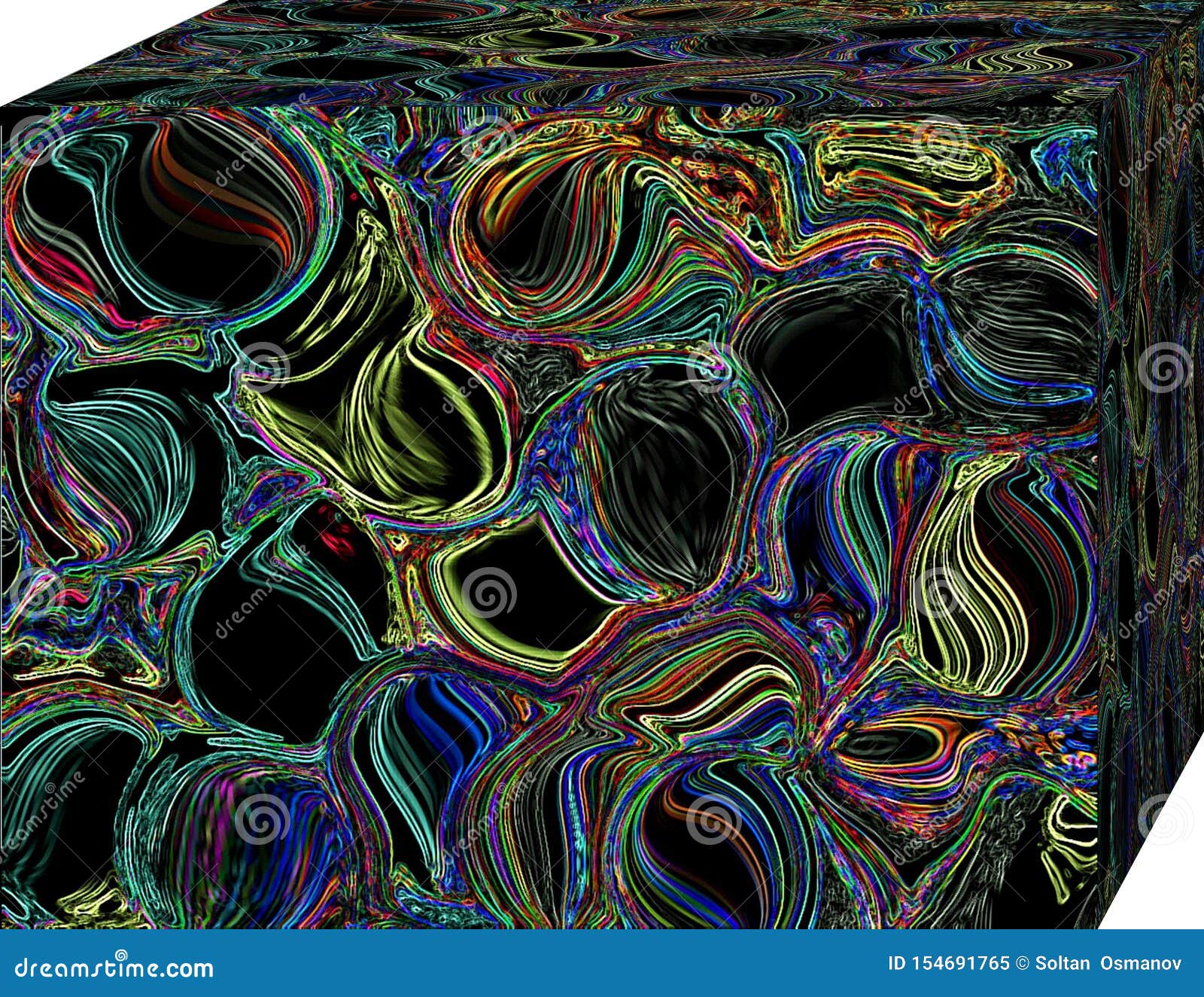 A Box of Abstraction Colors. Cubism. Stock Illustration - Illustration ...