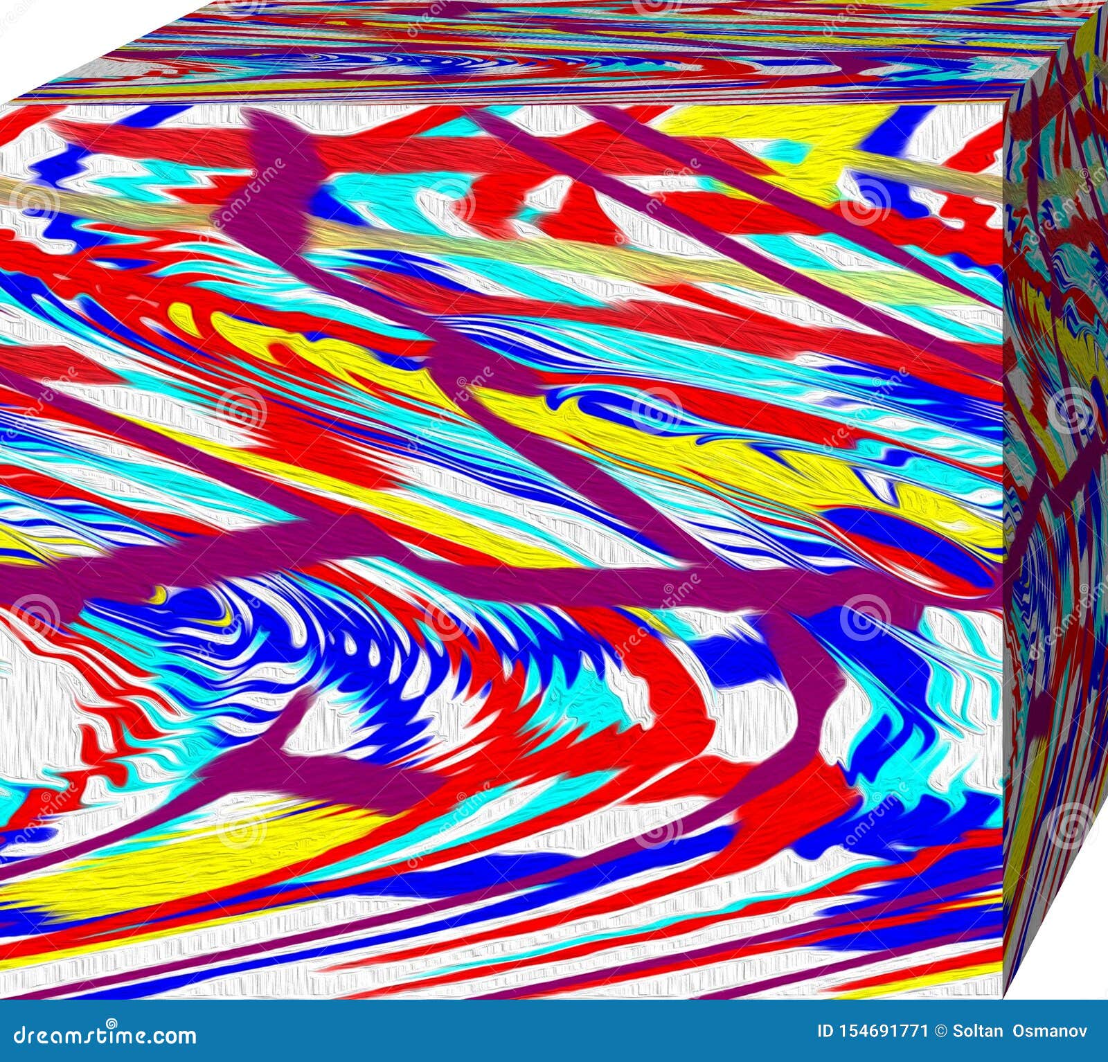 A Box of Abstraction Colors. Cubism. Stock Illustration - Illustration ...