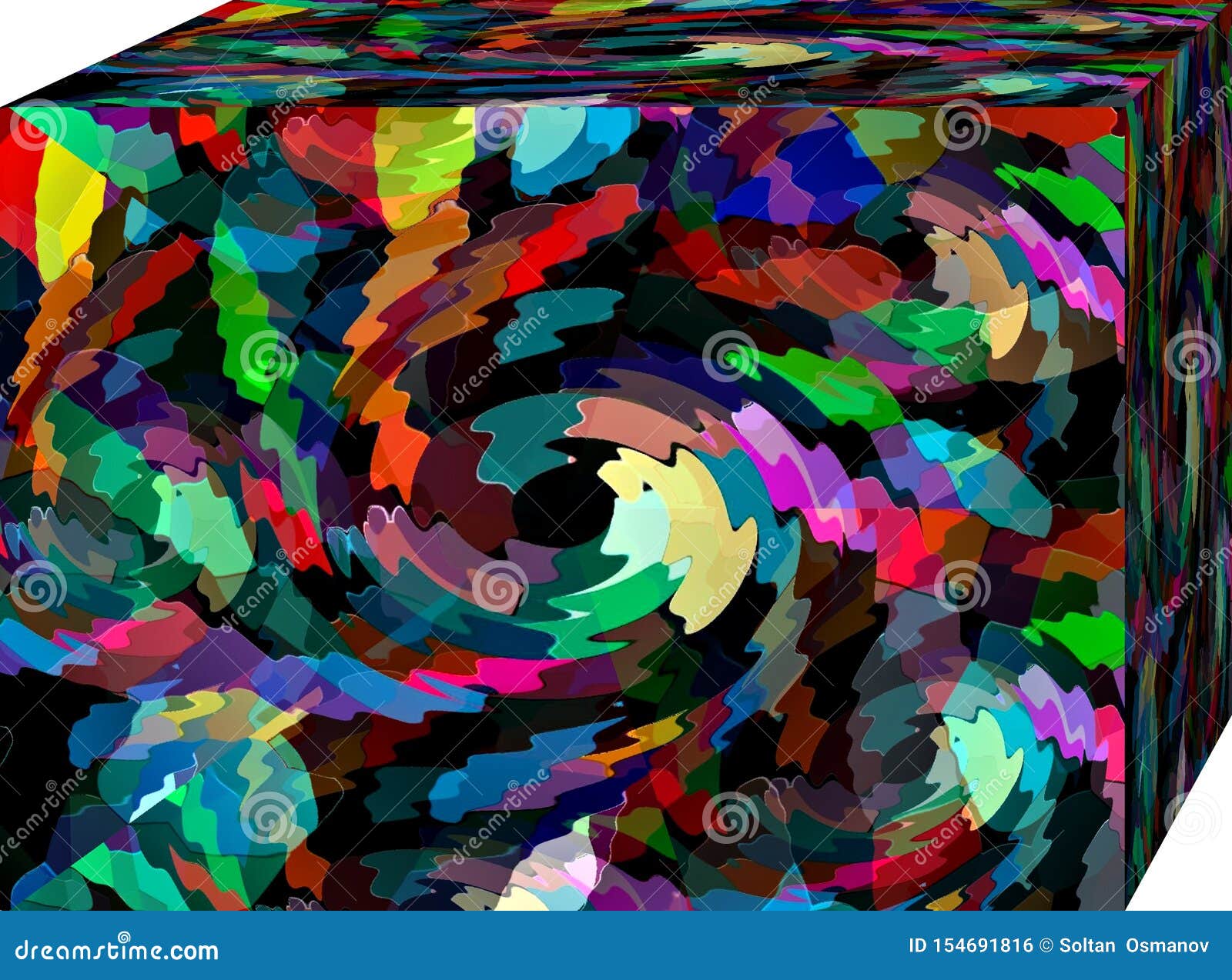 A Box of Abstraction Colors. Cubism. Stock Illustration - Illustration ...